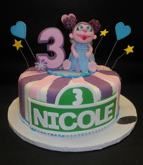 sesame street coloring pages abby cadabby cake