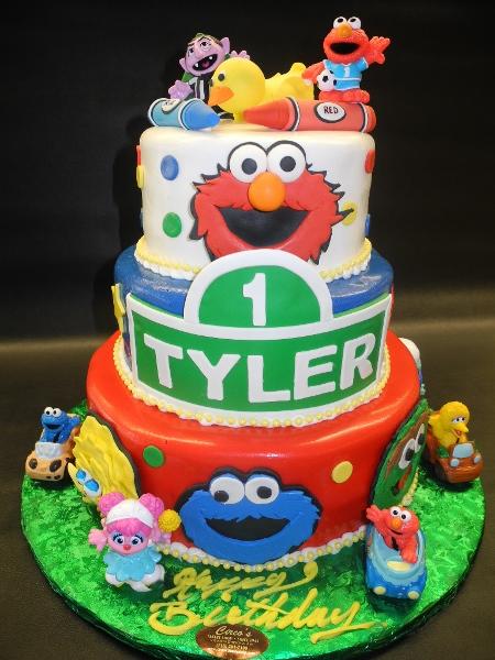 Sesame Street Fondant Cake Elmo - B0020 – Circo's Pastry Shop
