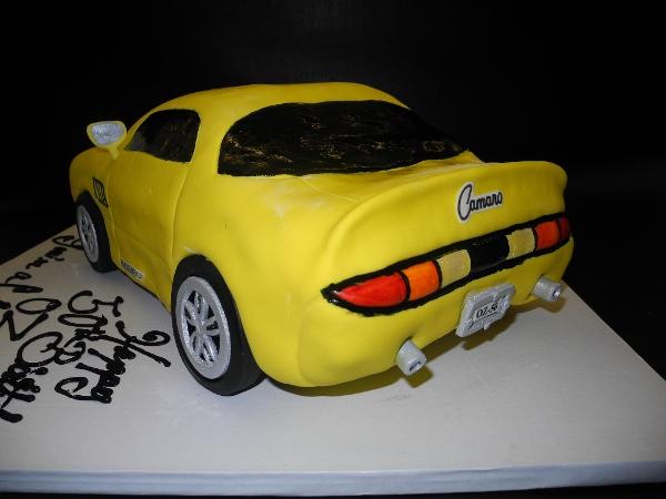 Yellow Camaro 3D Fondant Cake - CS0079 – Circo's Pastry Shop