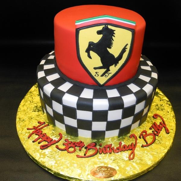 Ferrari Checkered Fondant Cake - B0102 – Circo's Pastry Shop