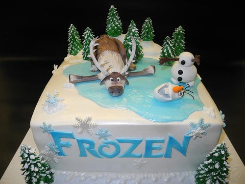 frozen coloring pages olaf and sven cakes